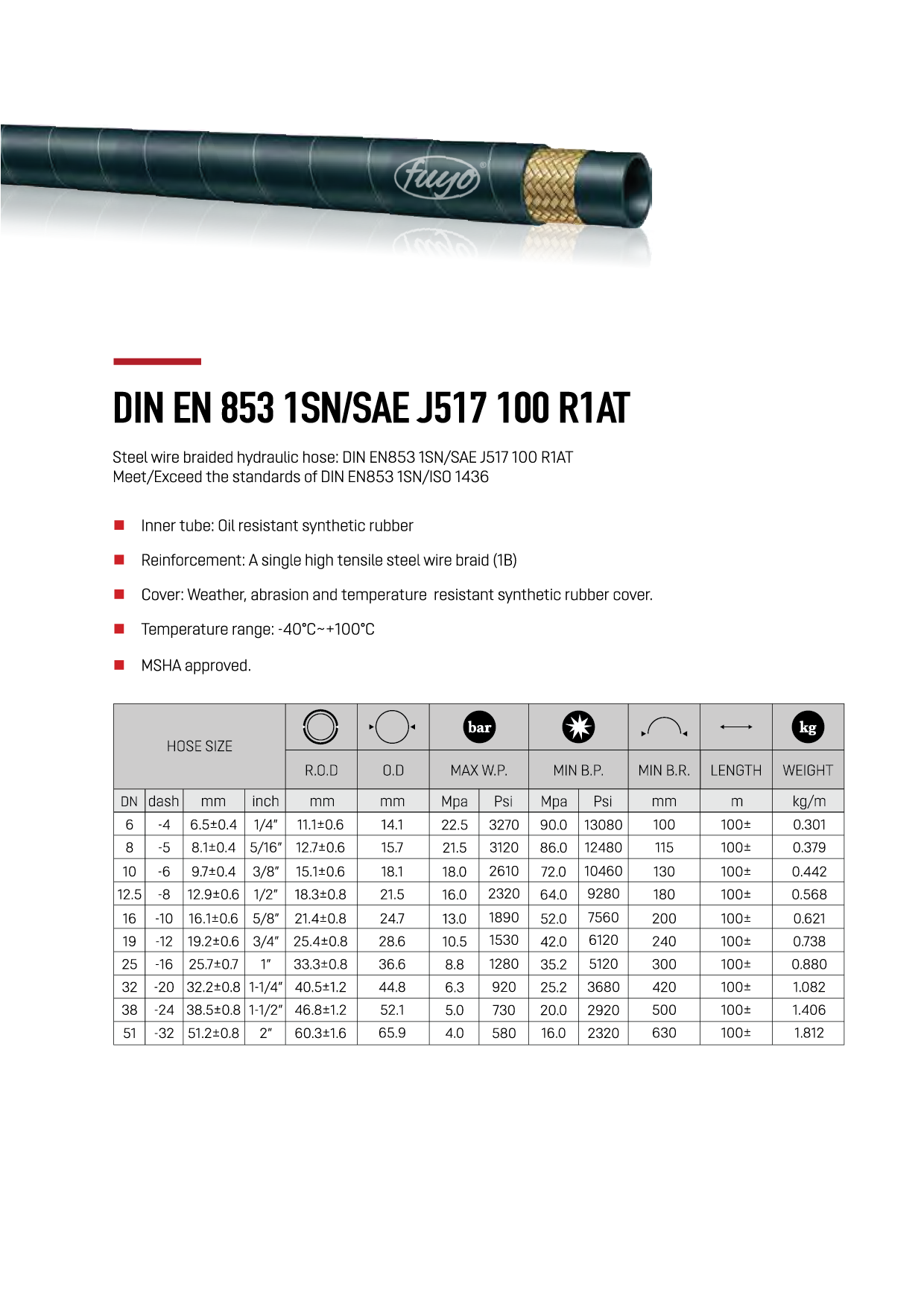 SAE J517 100 R1AT – Fuyo